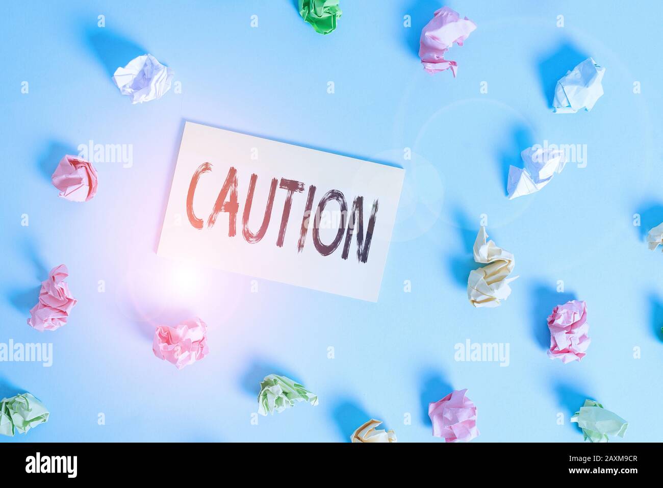 Word writing text Caution. Business photo showcasing Care taken to ...