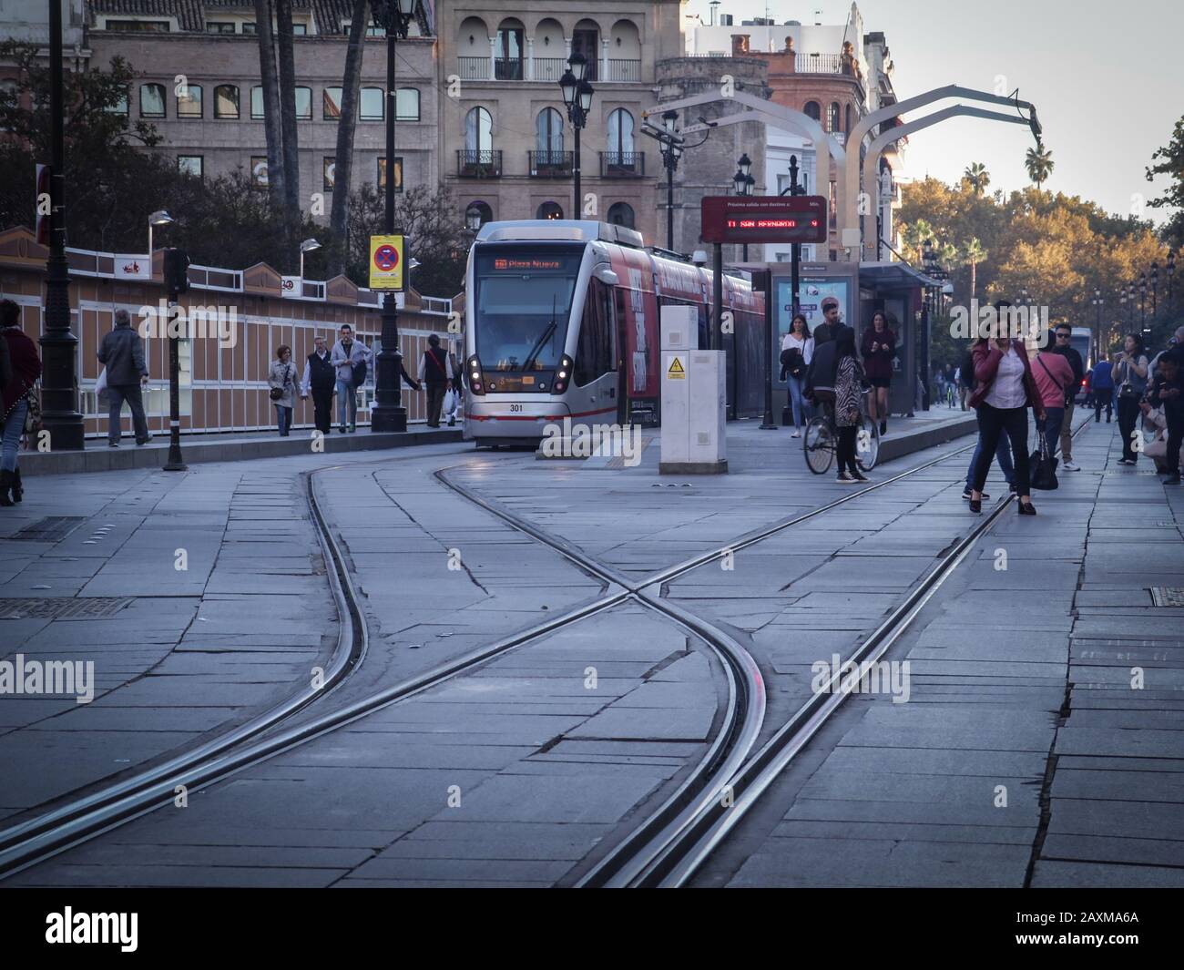 Seville trams hi-res stock photography and images - Alamy