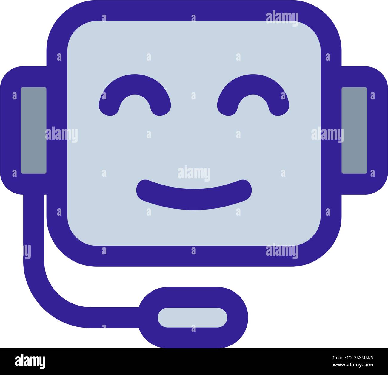 Chat bot icon vector. Isolated contour symbol illustration Stock Vector ...