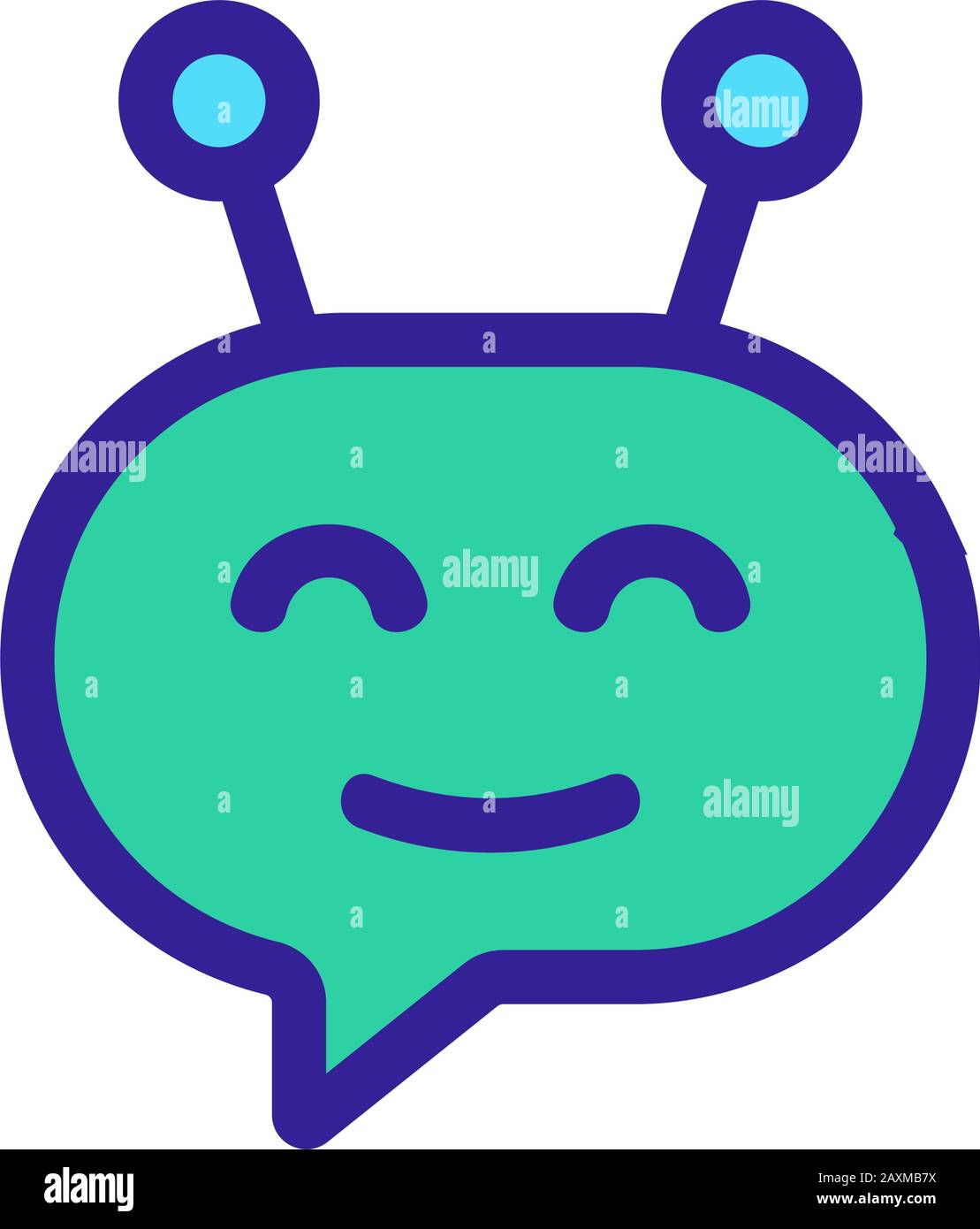 Chat bot icon vector. Isolated contour symbol illustration Stock Vector ...