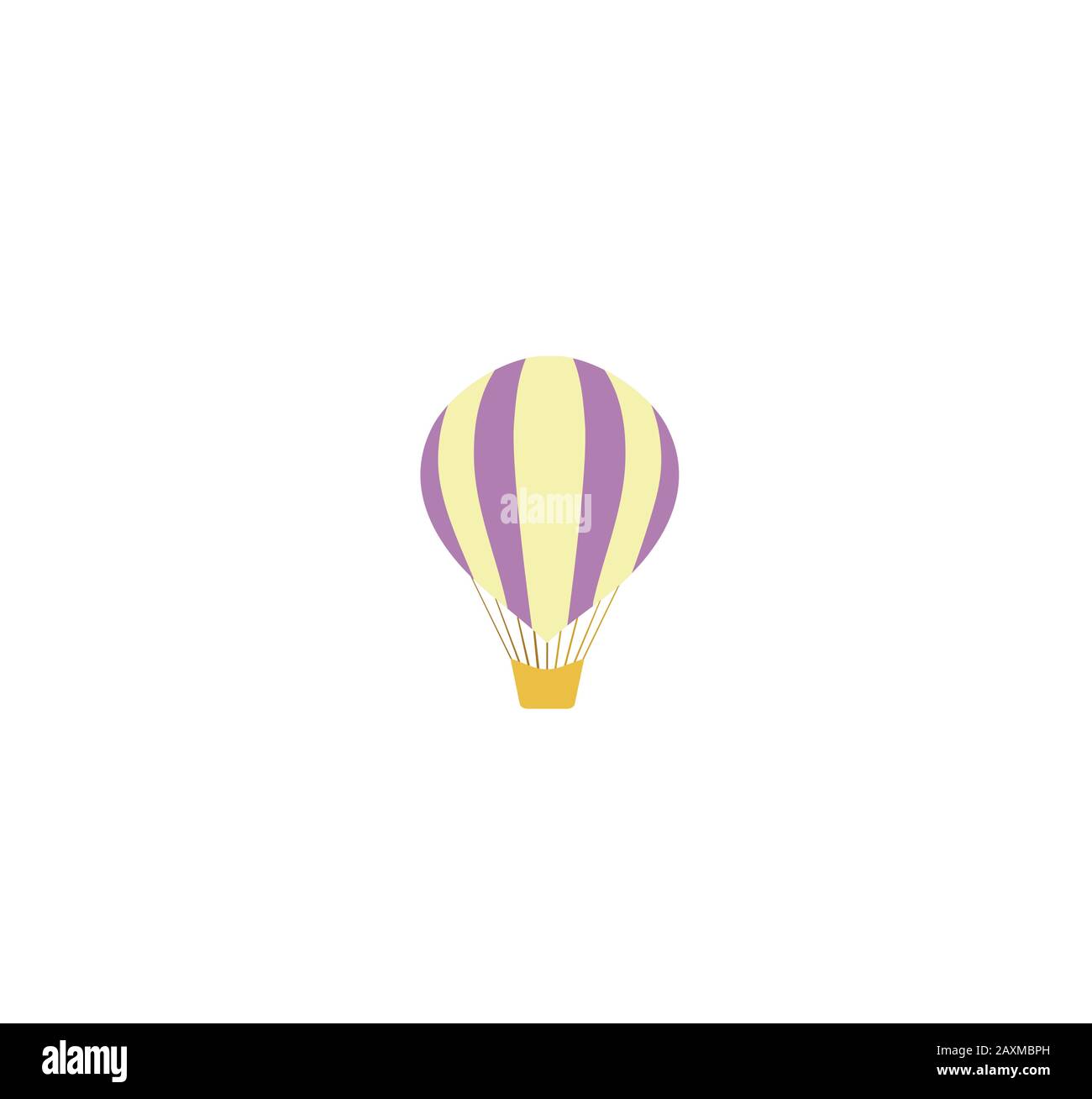 Children's vector illustration - balloon flight. Flat design vector ...