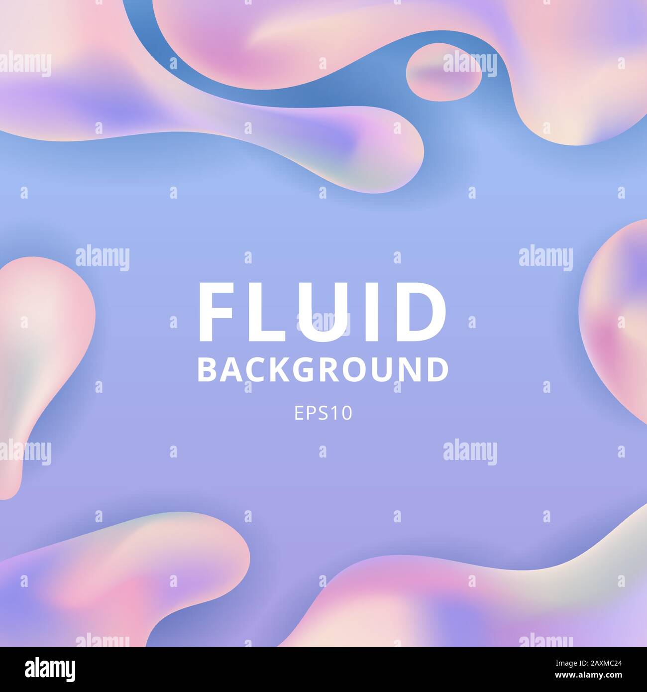 Abstract trendy fluid or liquid shape pastel color background with ...