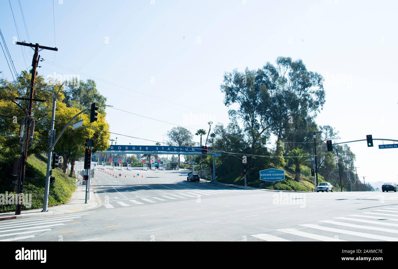 The Dodger Stadium in Los Angeles. Picture date: Friday February 7 ...