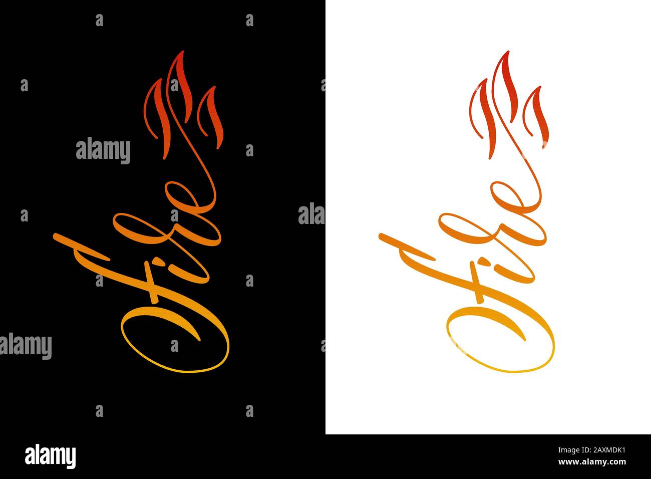 Word fire isolated on white and black Stock Vector Image & Art - Alamy