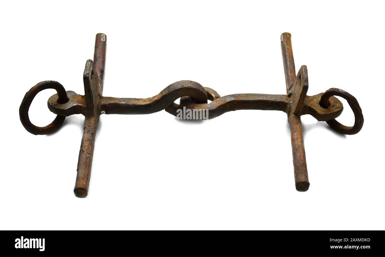 historical and ancient metal object on a white background Stock Photo ...