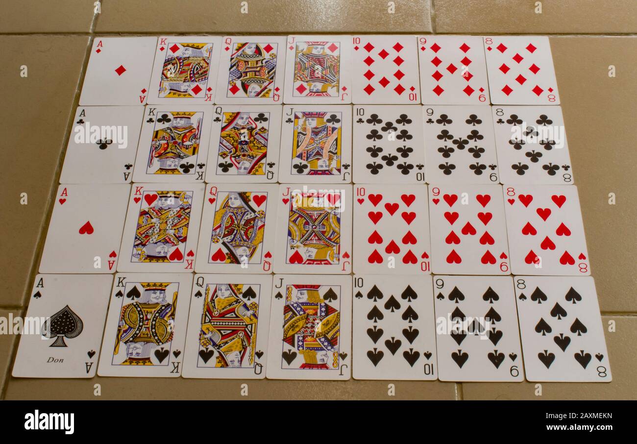 A playing card is a piece of specially prepared card stock, heavy paper ...