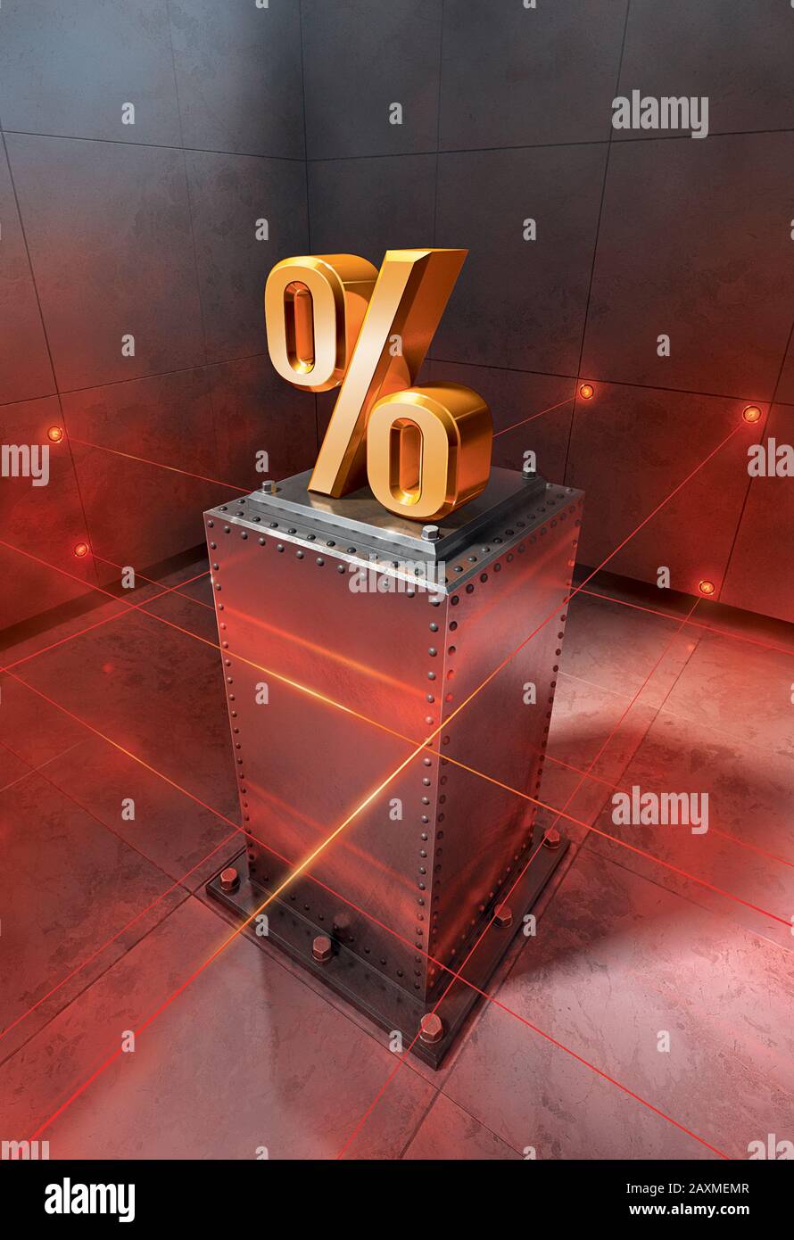 Golden percentages signs hi-res stock photography and images - Alamy