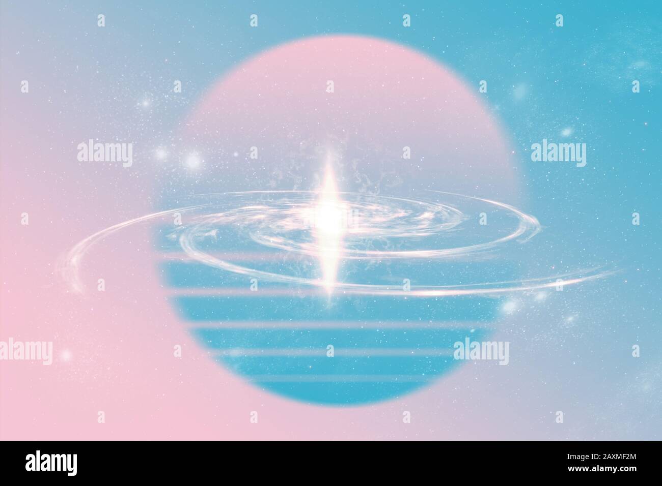 Beautiful abstract landscape new star collage concept, contemporary ...