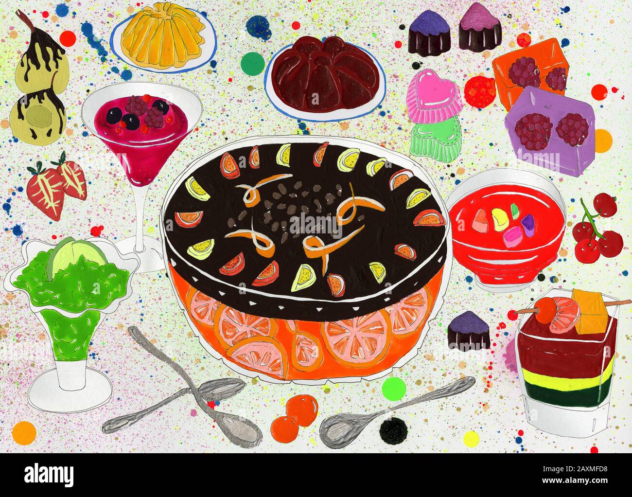 Multi fruit desserts hi-res stock photography and images - Alamy