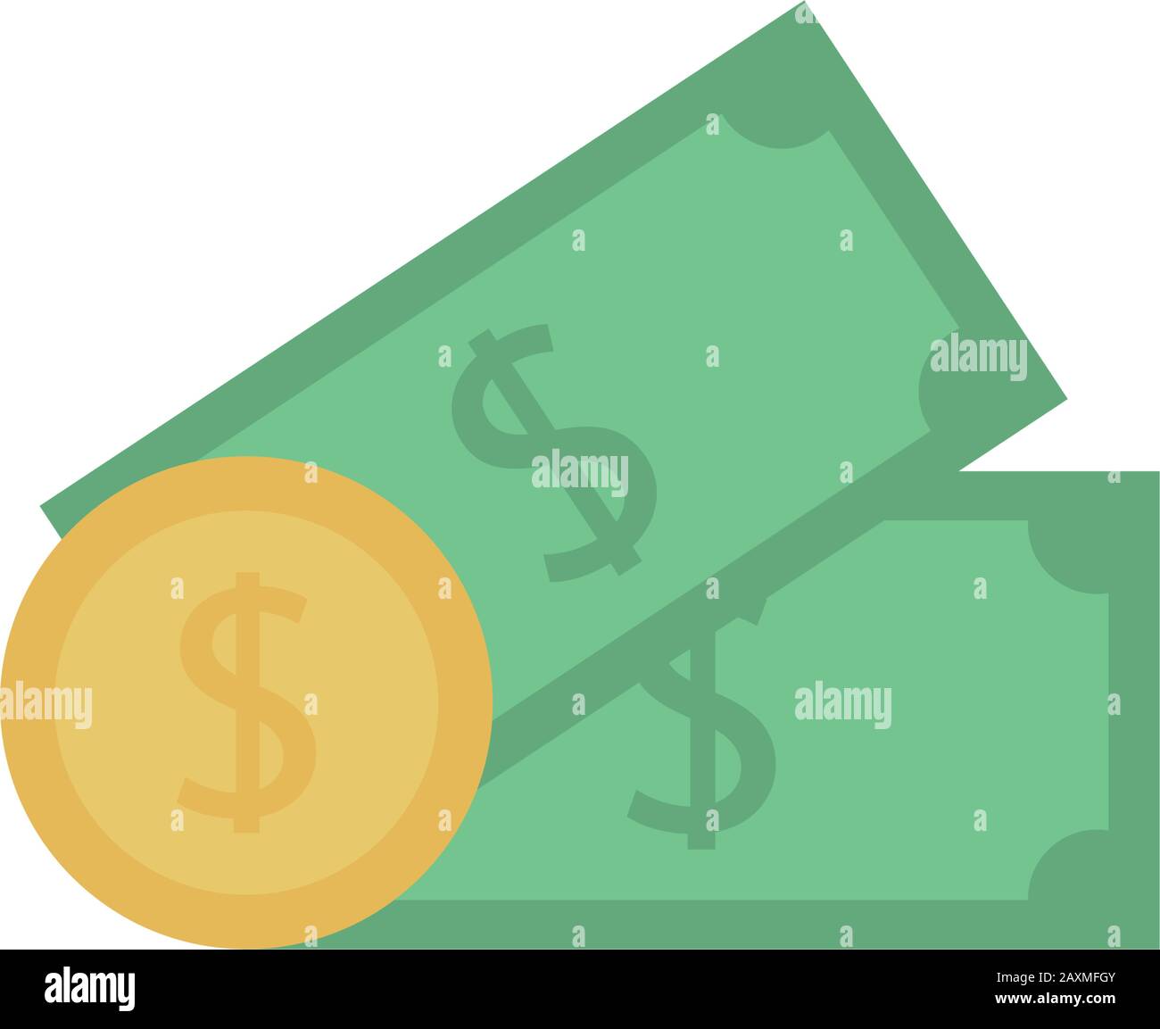 cash with symbol dollar on white background vector illustration design ...