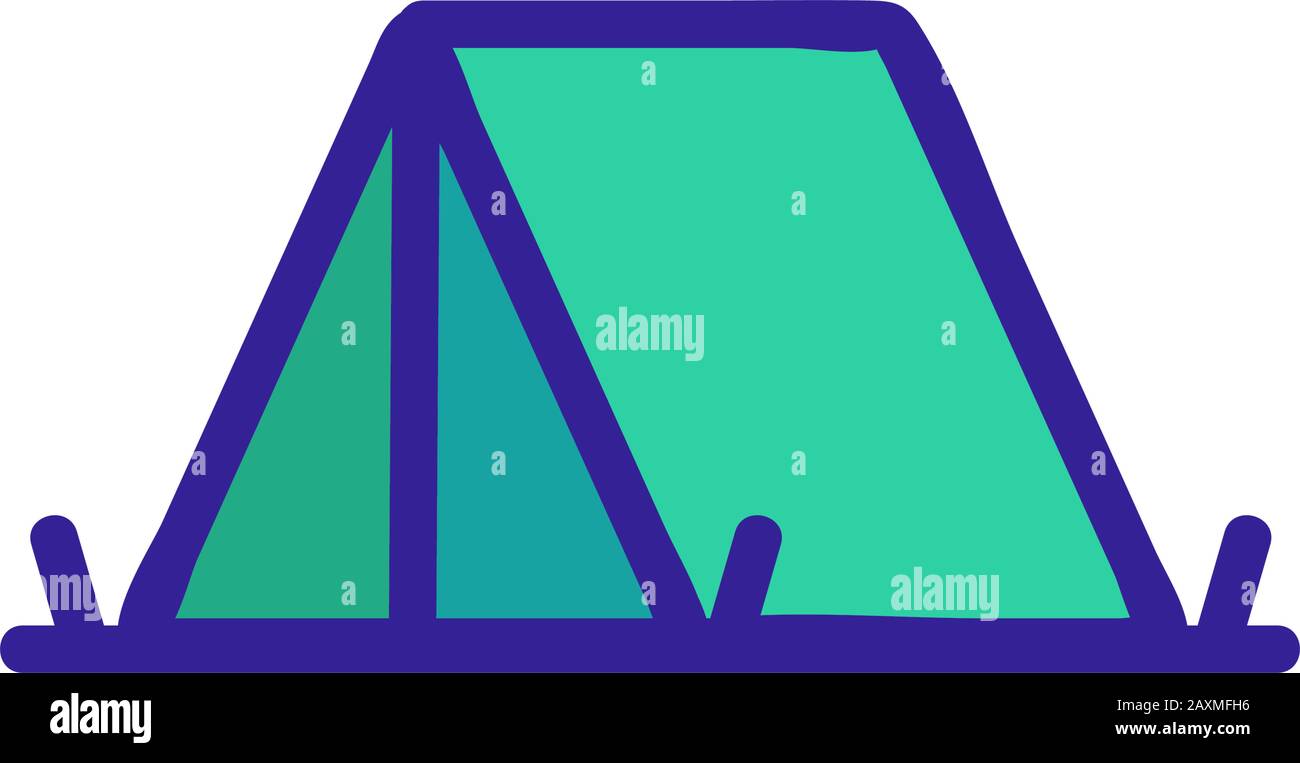 tent icon vector. Isolated contour symbol illustration Stock Vector ...