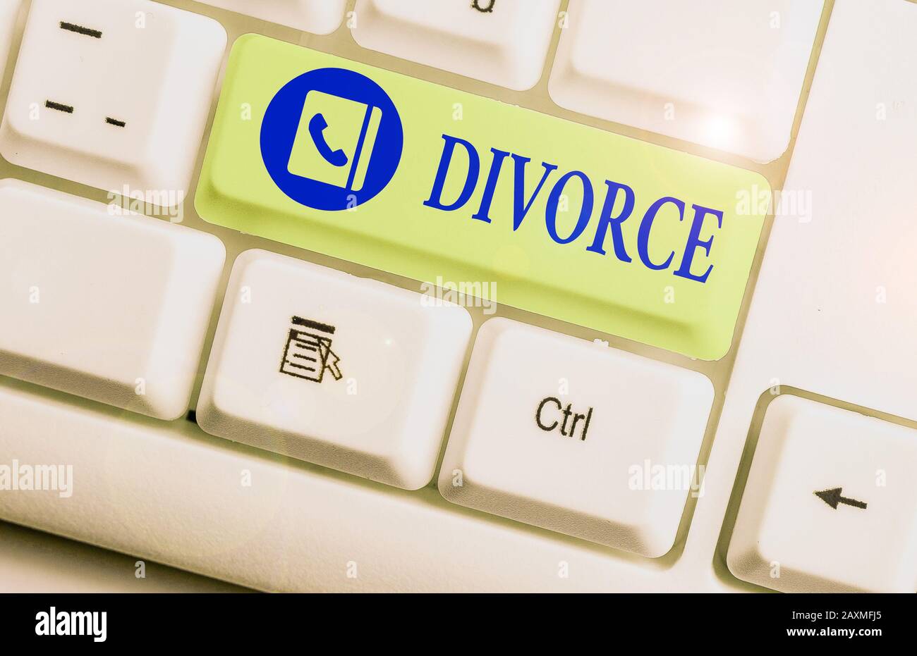 Handwriting Text Writing Divorce Conceptual Photo Legal Dissolution Of