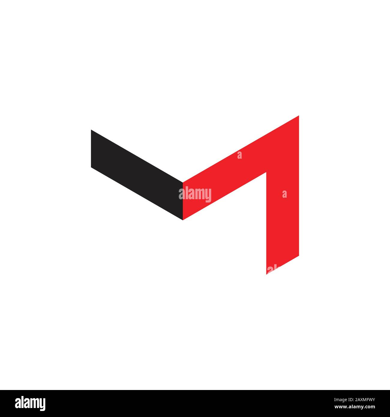 letter m simple arrow line geometric logo vector Stock Vector Image ...