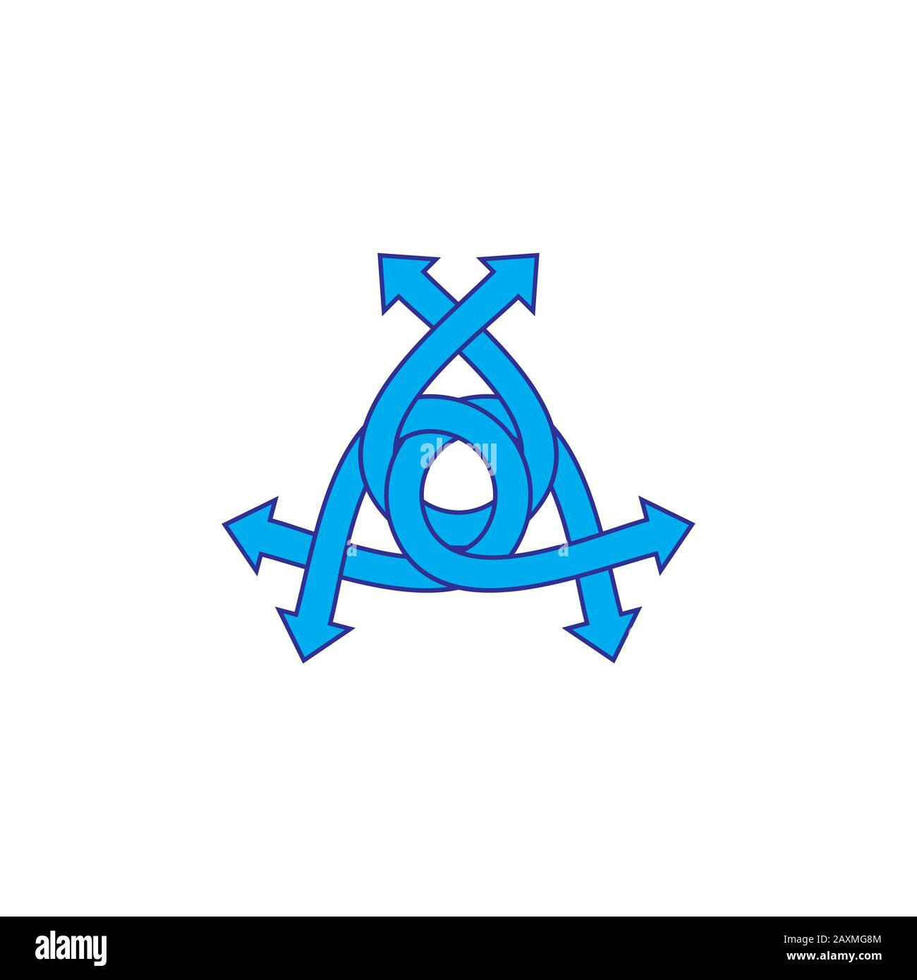 linked arrow overlapping design symbol vector Stock Vector Image & Art ...