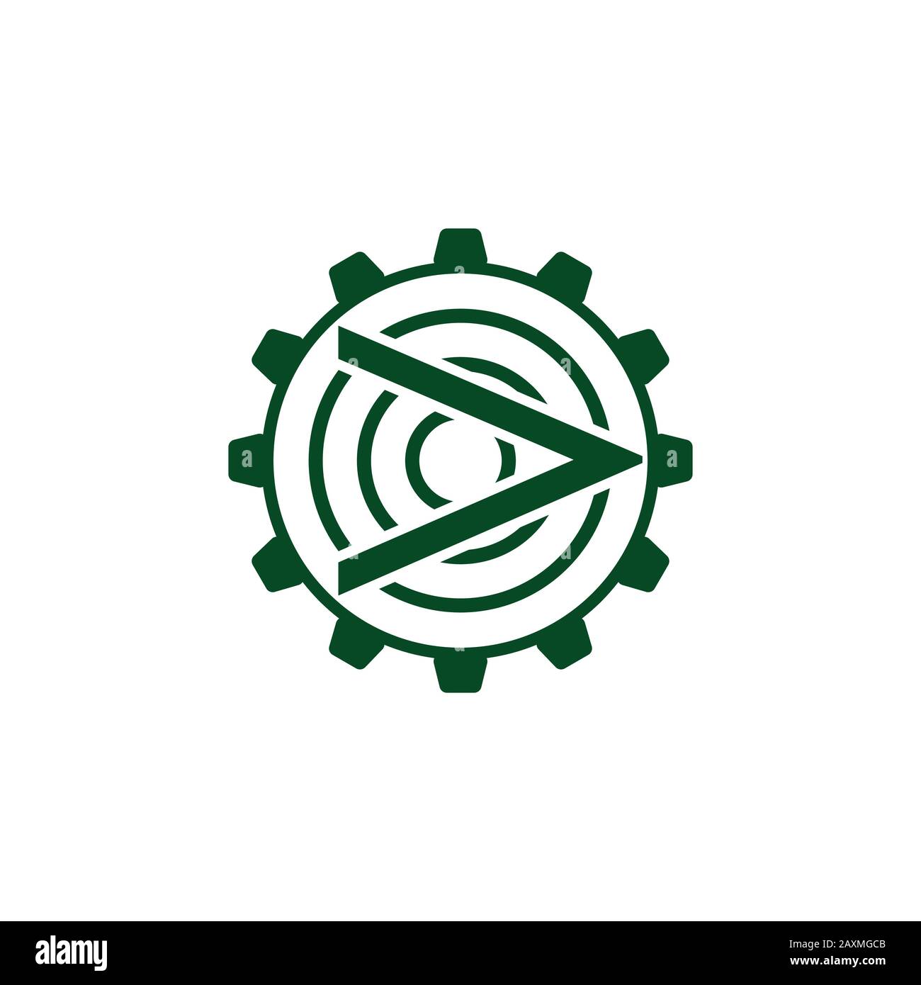 arrow cog machine industrial logo vector Stock Vector Image & Art - Alamy