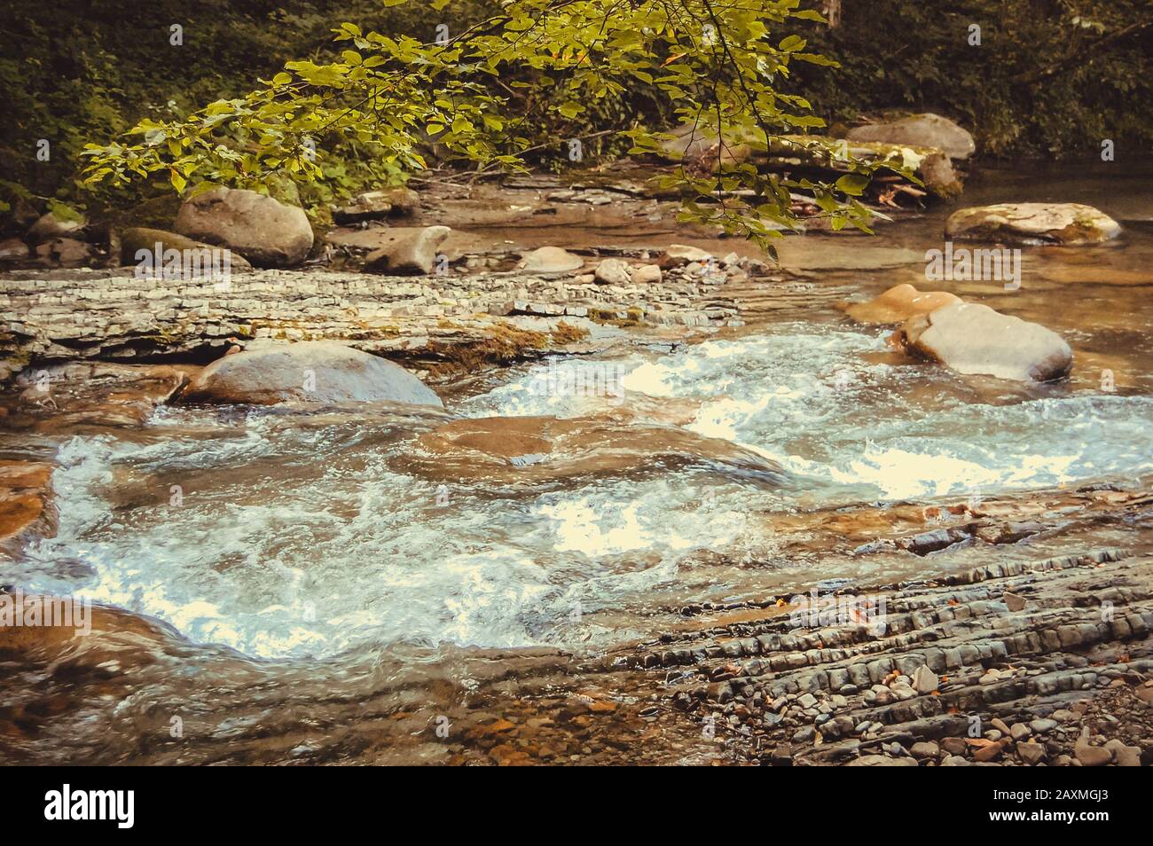 Stone at bottom of stream hi-res stock photography and images - Alamy
