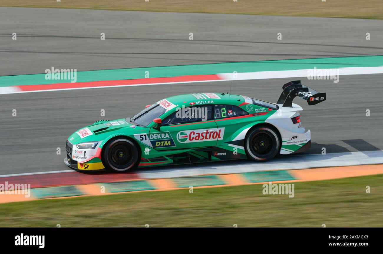 Swiss racing driver Nico Müller in his Audi RS5 Turbo DTM car during a ...