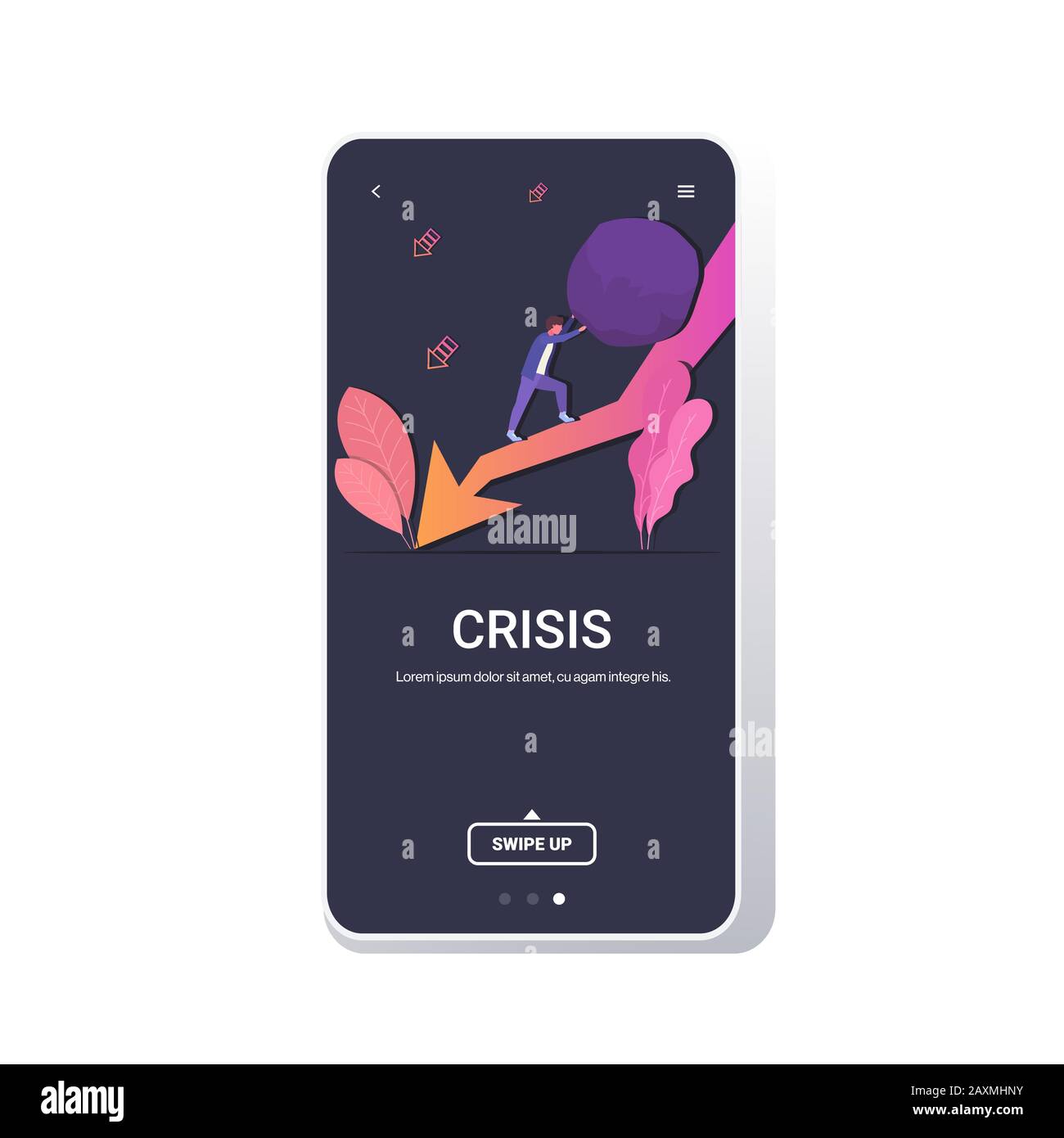 Man concept up down arrow hi-res stock photography and images - Alamy