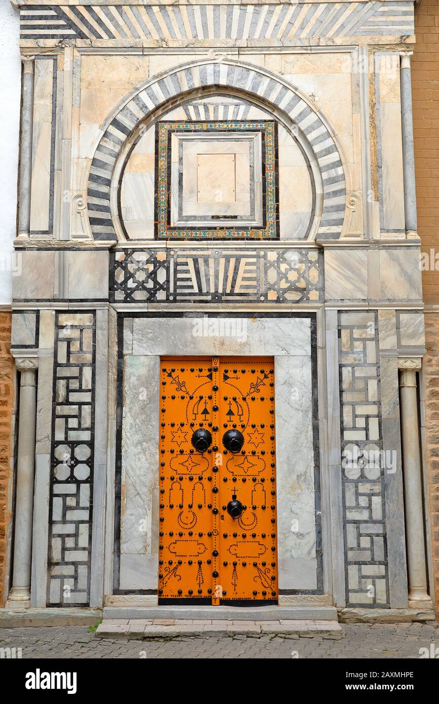 TUNIS, TUNISIA - DECEMBER 31, 2019: The impressive entrance to Dar ...