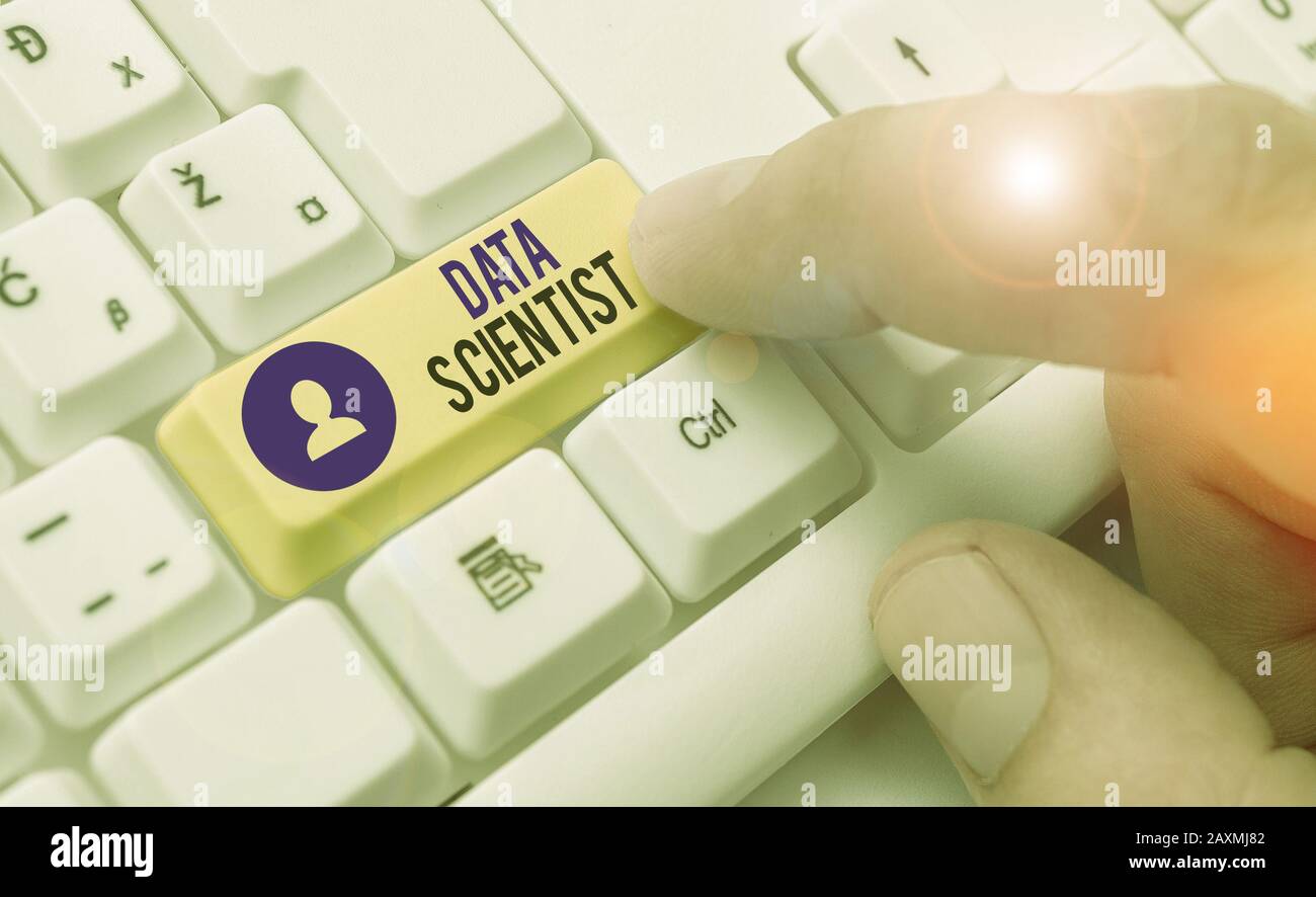 Writing note showing Data Scientist. Business concept for demonstrating ...