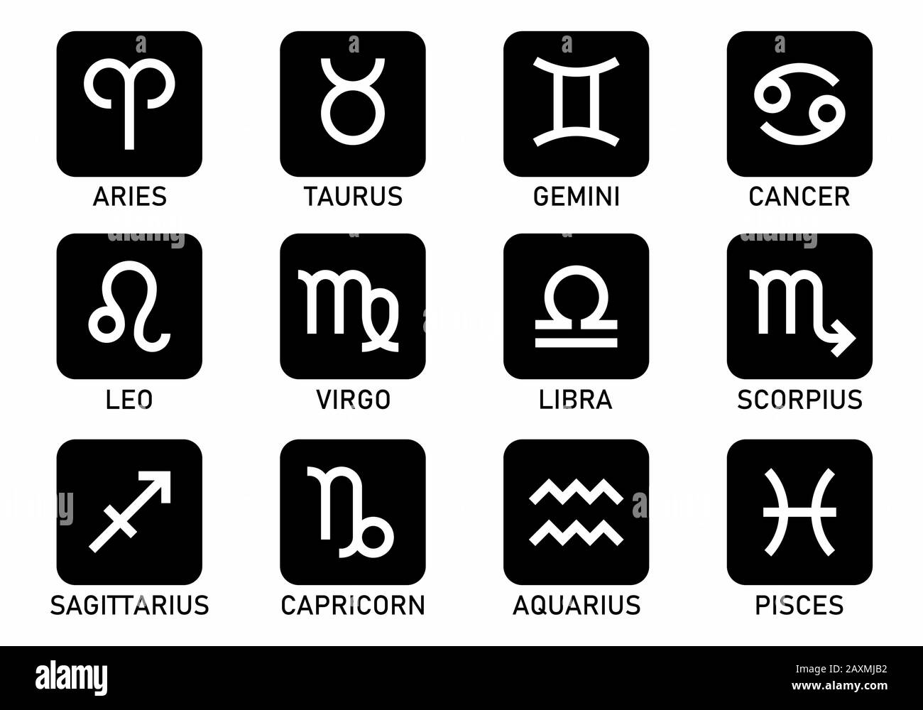 Zodiac signs set Stock Vector Image & Art - Alamy Zodiac signs set Stock Vector Image & Art - Alamy