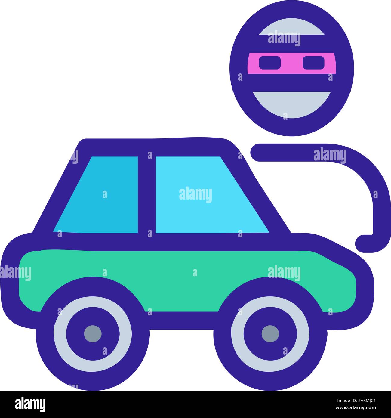 Mobile car thief Stock Vector Images - Alamy
