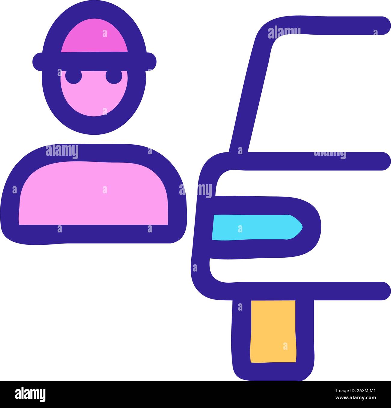 Thief car icon vector. Isolated contour symbol illustration Stock ...