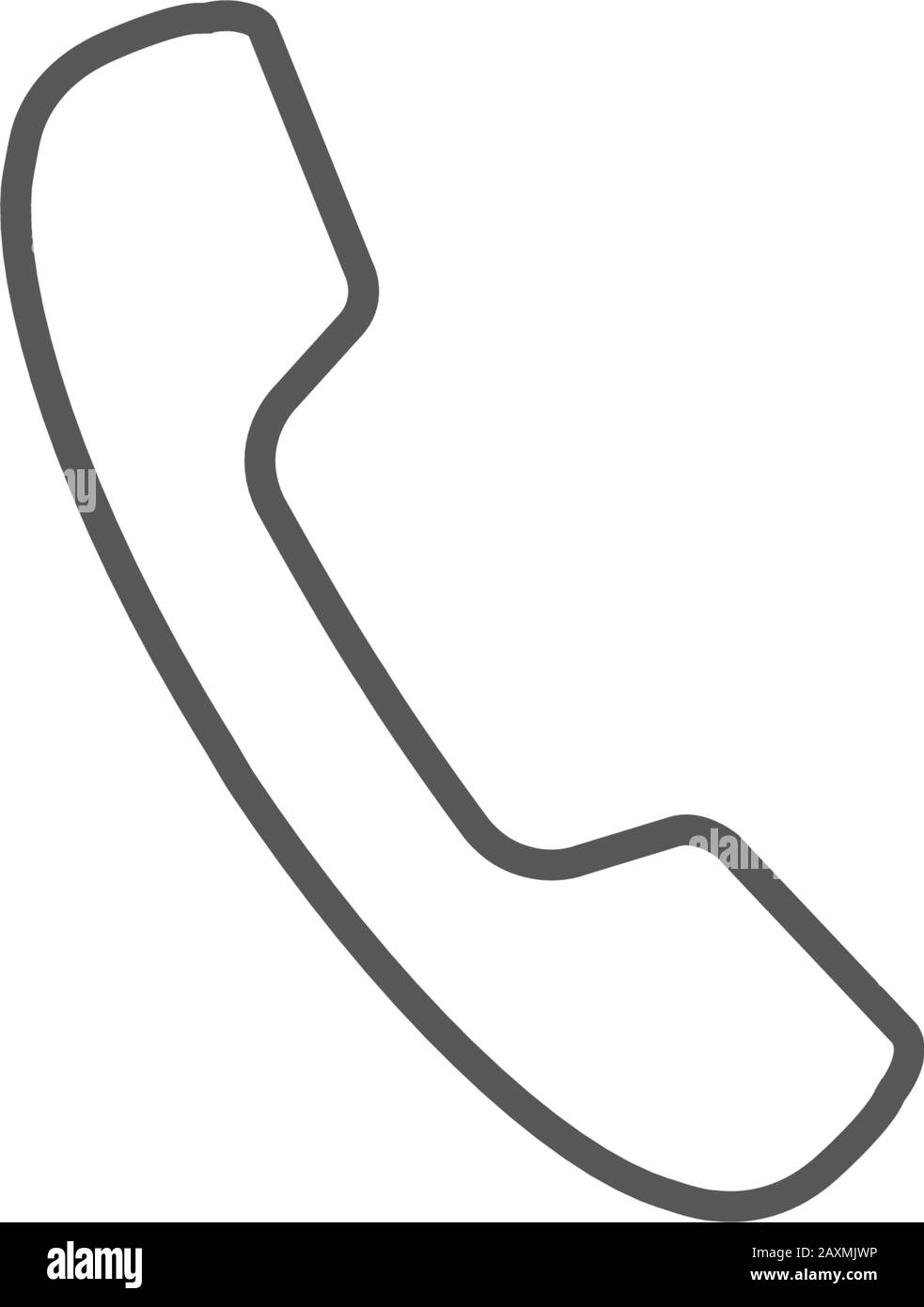 Phone icon, Handset icon in linear style with editable stroke ...