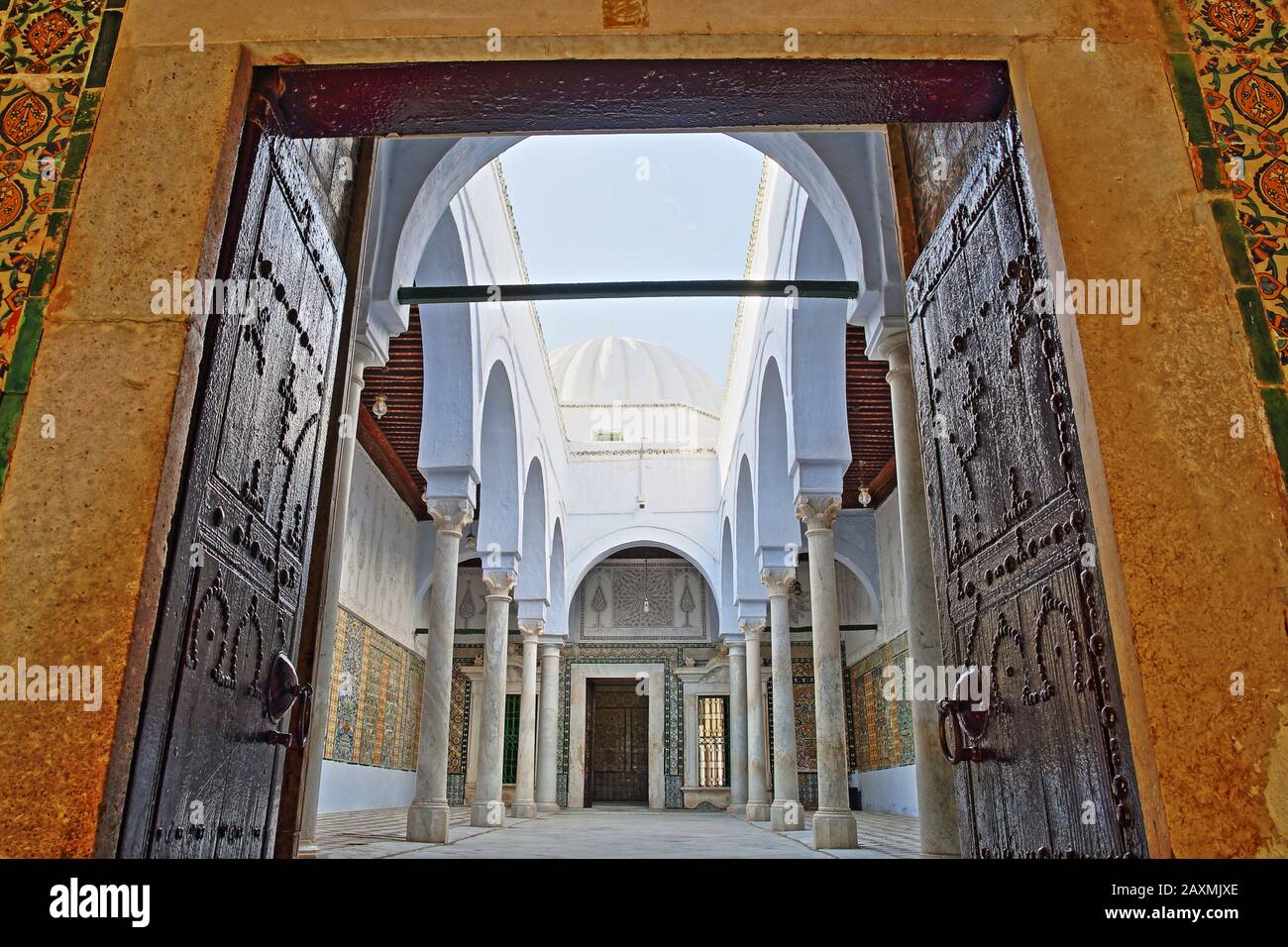 KAIROUAN, TUNISIA - DECEMBER 10, 2019: The Abou Zamaa Zaouia (Barber's ...