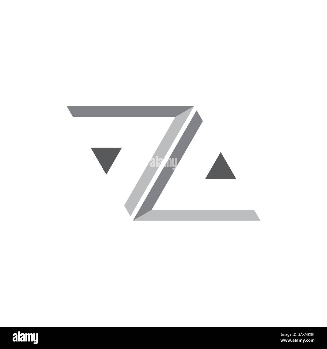 letter z triangle geometric logo vector Stock Vector Image & Art - Alamy