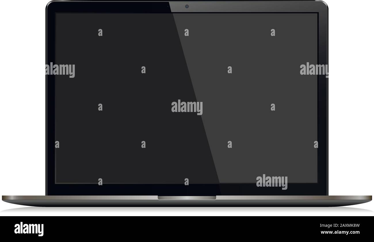 Vector Illustration of a Laptop Isolated on White Background Stock ...