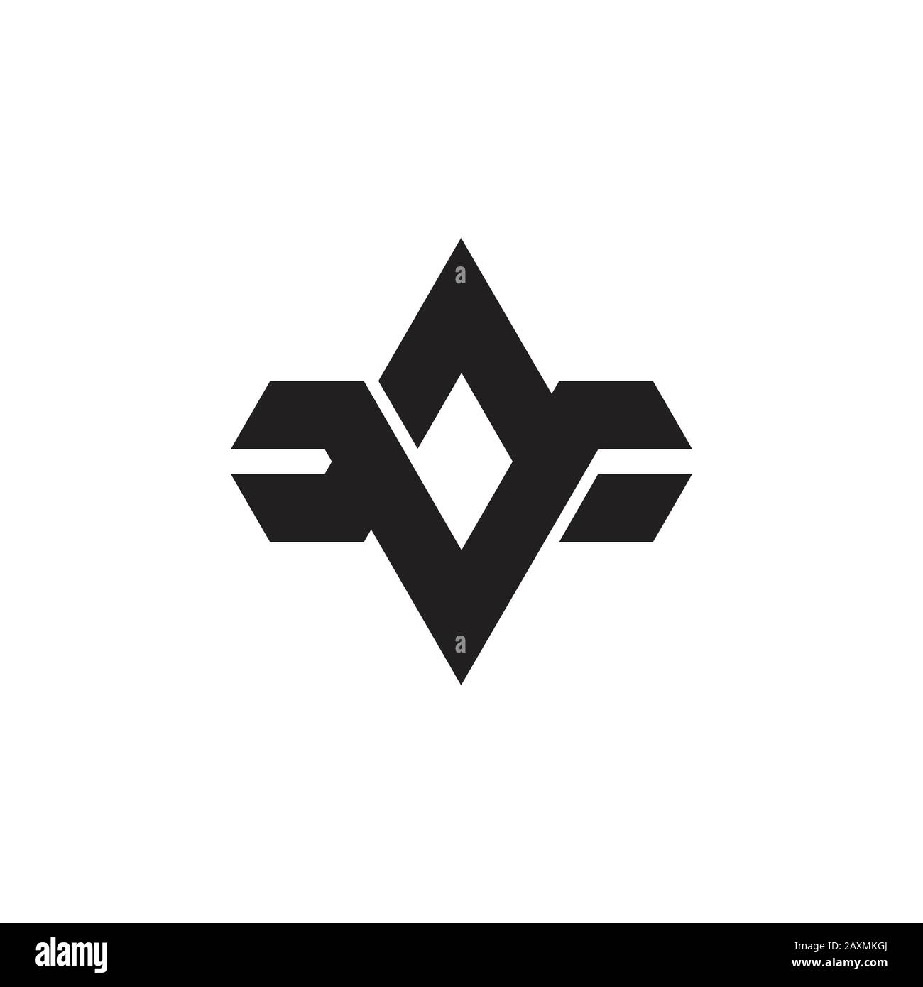 letter av linked overlapping logo vector Stock Vector Image & Art - Alamy