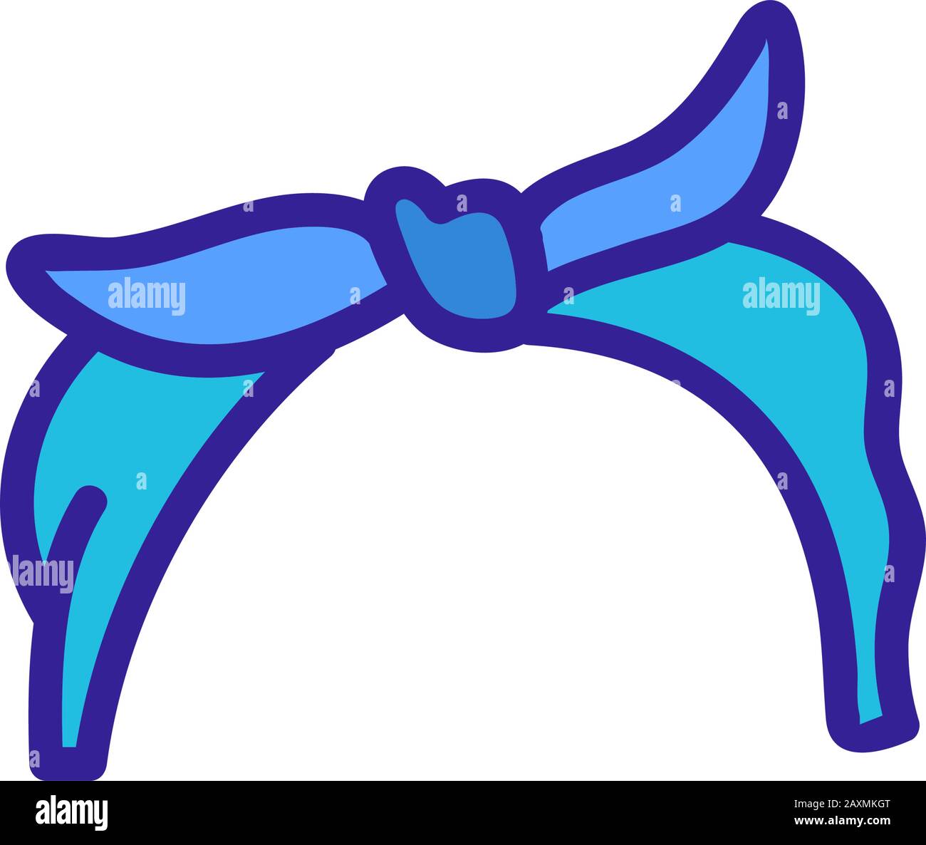 Bandana icon vector. Isolated contour symbol illustration Stock Vector ...