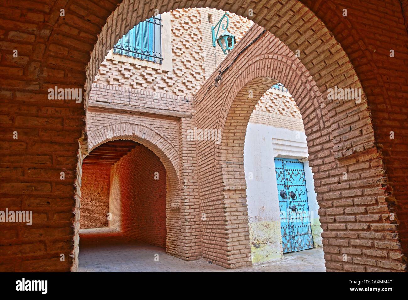 The historical medina of Nefta, Tunisia, decorated with patterns of ...