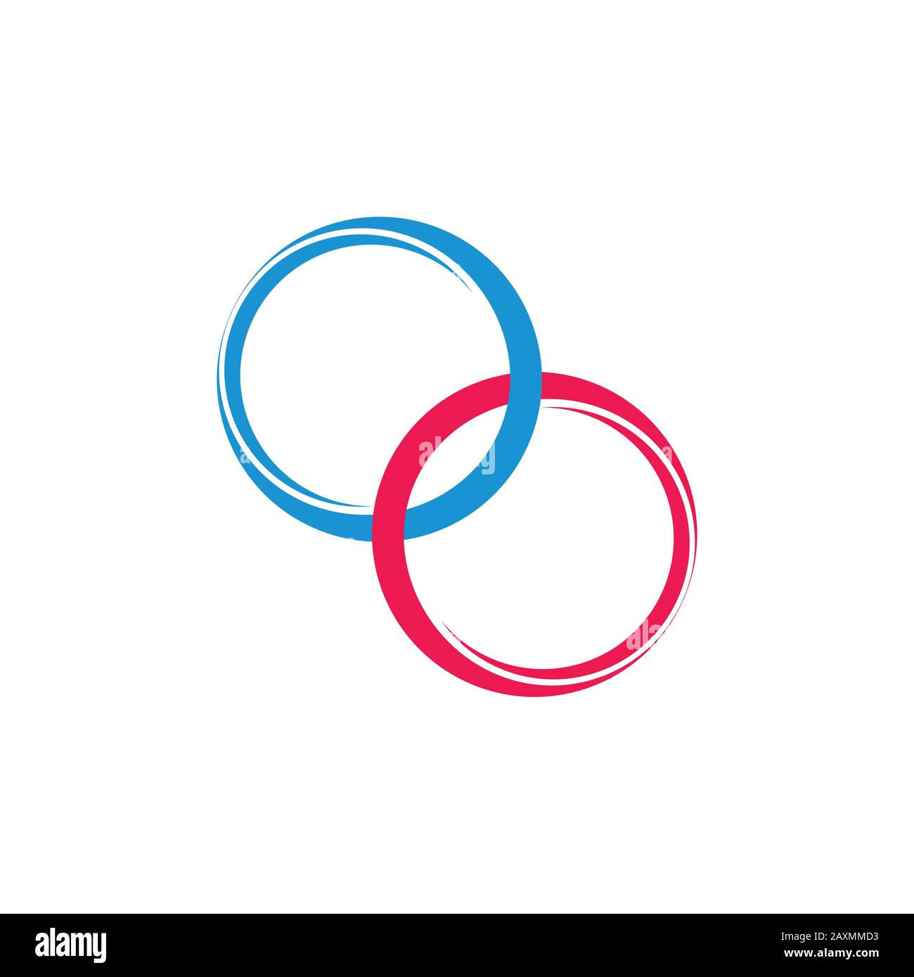 linked rings 3d logo vector Stock Vector Image & Art - Alamy
