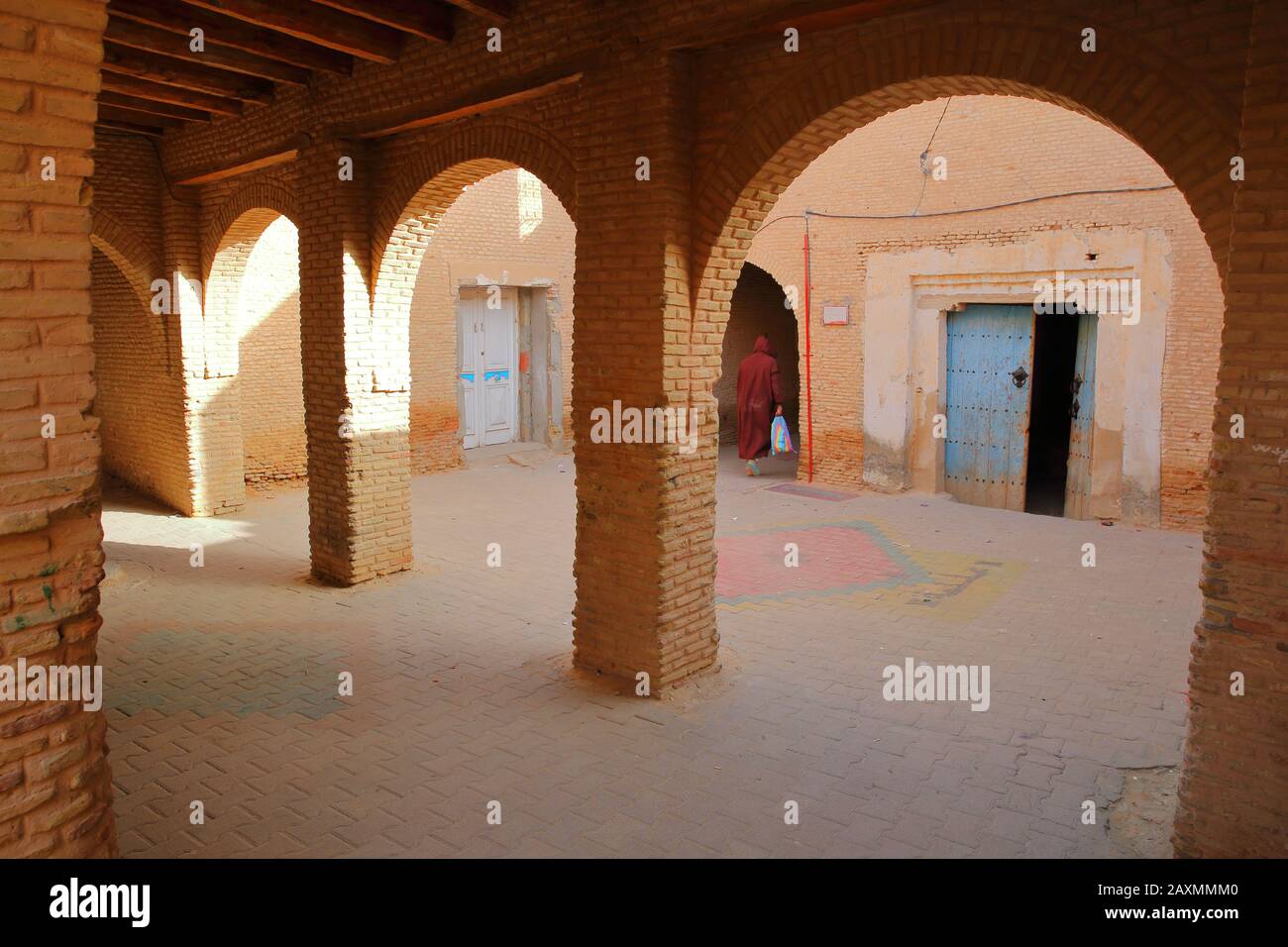 The historical medina of Nefta, Tunisia, decorated with patterns of ...