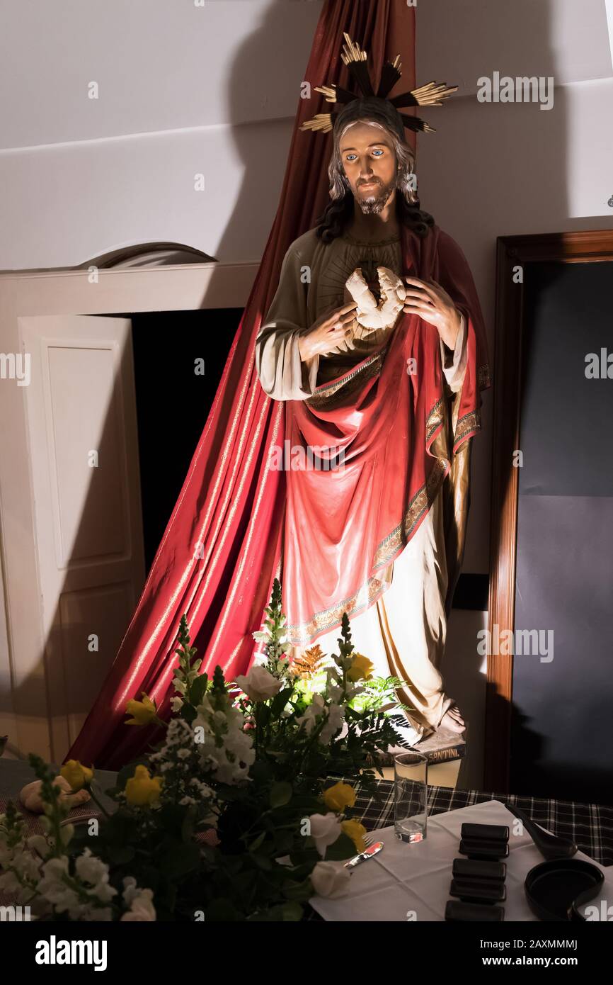 AVETRANA, ITALY - APRIL 19, 2019 - Exhibition of religious art during ...