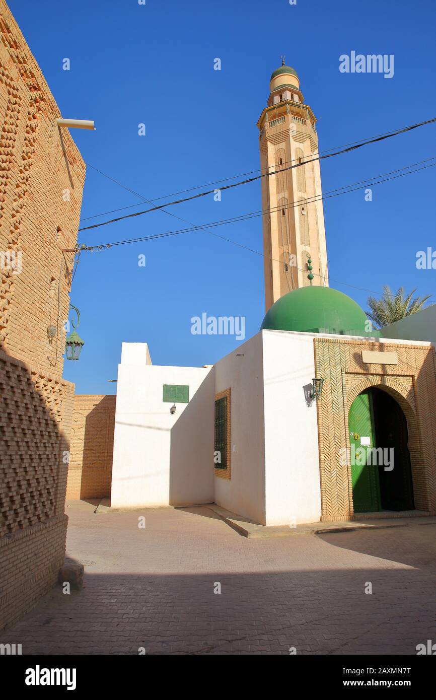 The madrasa of the Bey, located inside he historical medina of Tozeur ...