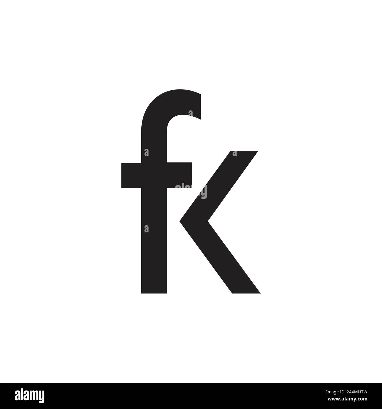 letter fk linked geometric simple logo vector Stock Vector Image & Art ...