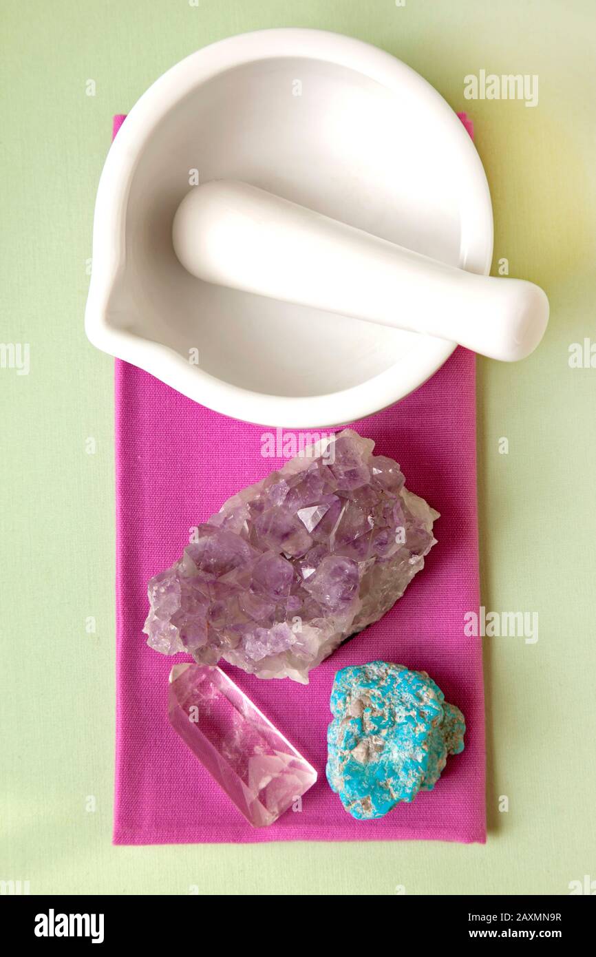 Precious stones, stones, minerals, therapy Stock Photo - Alamy
