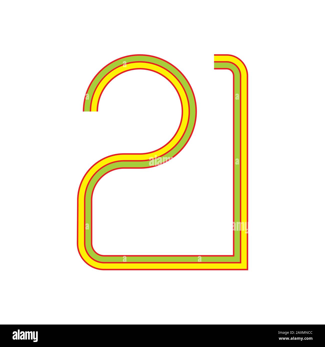 number 21 stripes line design symbol vector Stock Vector Image & Art ...