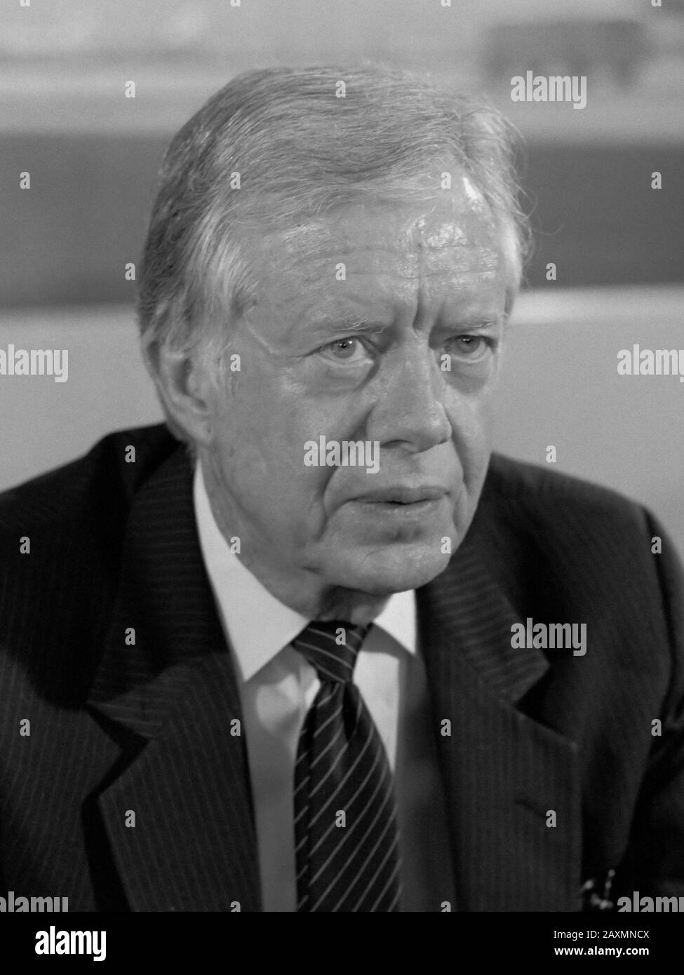 Former US President Jimmy Carter, head October 11, 1988 Stock Photo - Alamy
