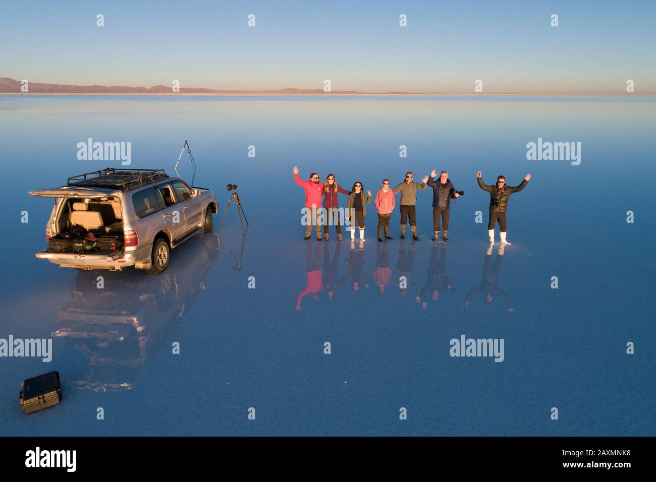 Horizon reflections lake south america hi-res stock photography and ...