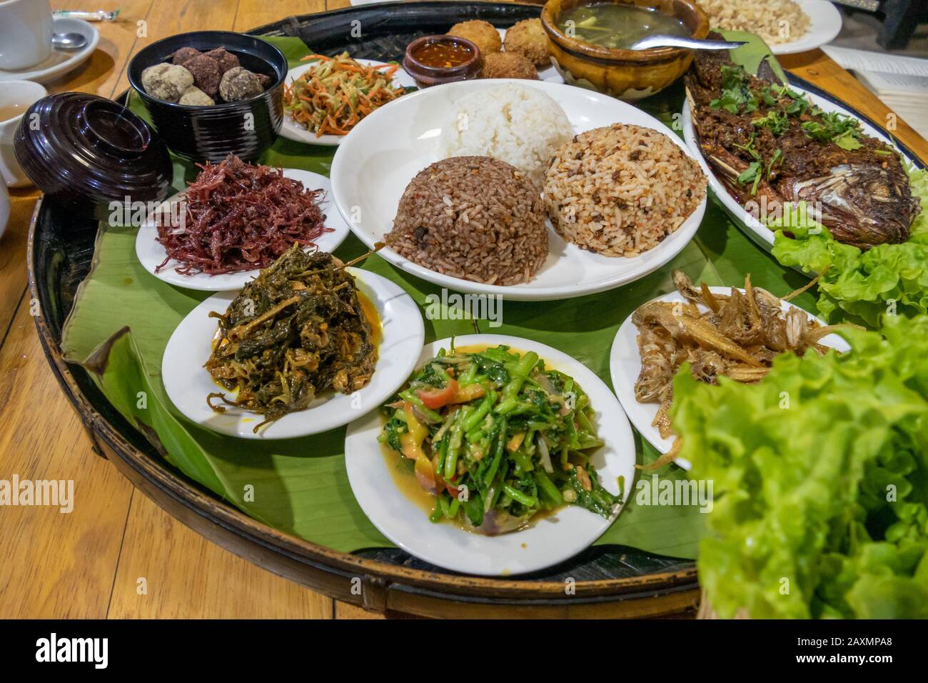 Selection of various Shan style dishes in Myanmar Stock Photo - Alamy