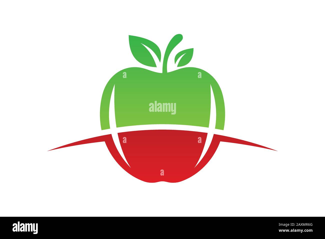 Apple logo sign symbol in flat style on white background Stock Vector ...