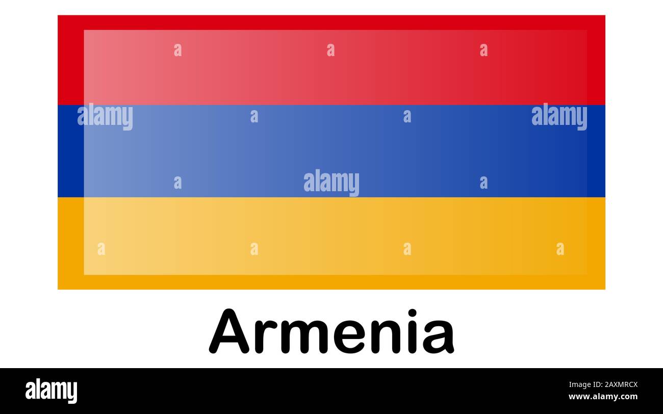 national flag of Armenia in the original colours and proportions Stock ...