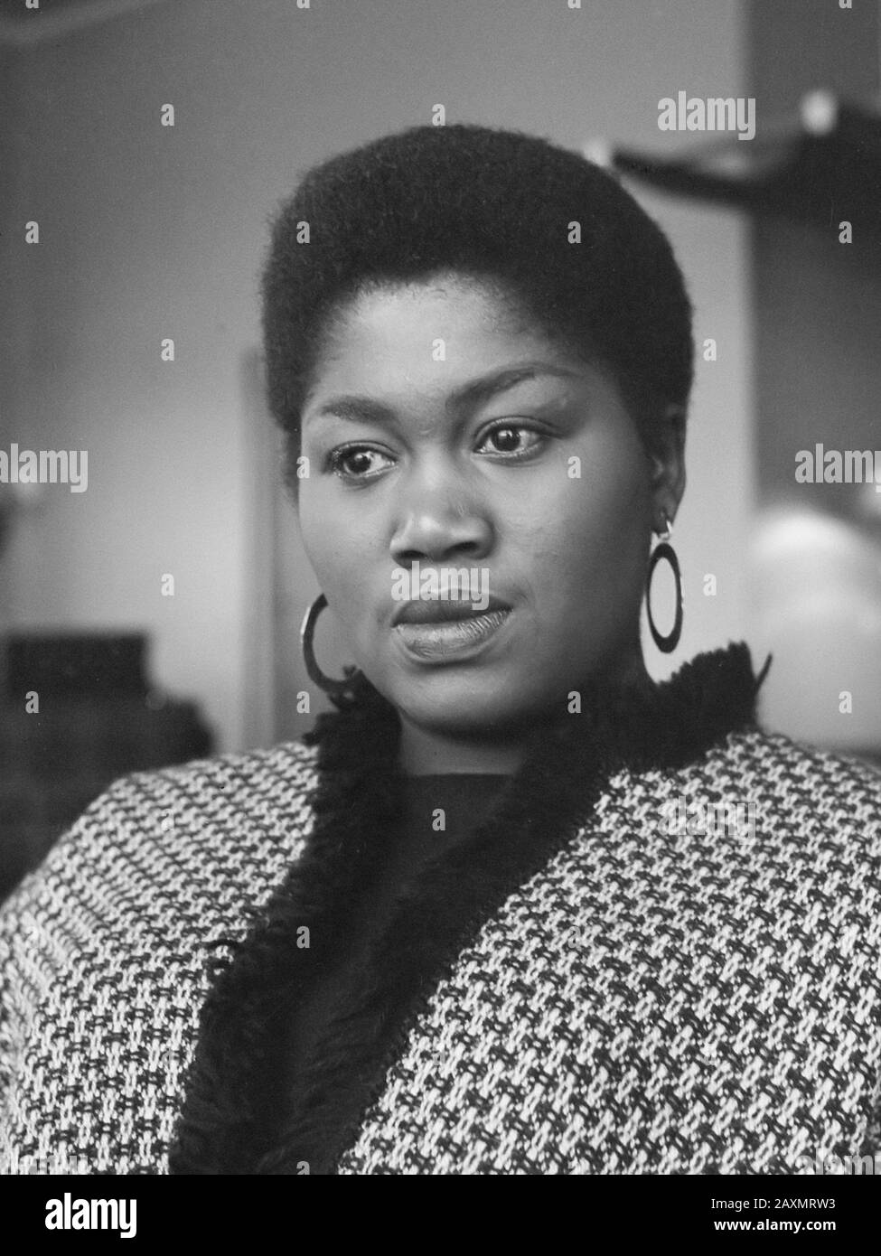Odette, gospel singer in Amsterdam. Portrait December 4, 1961 Stock ...