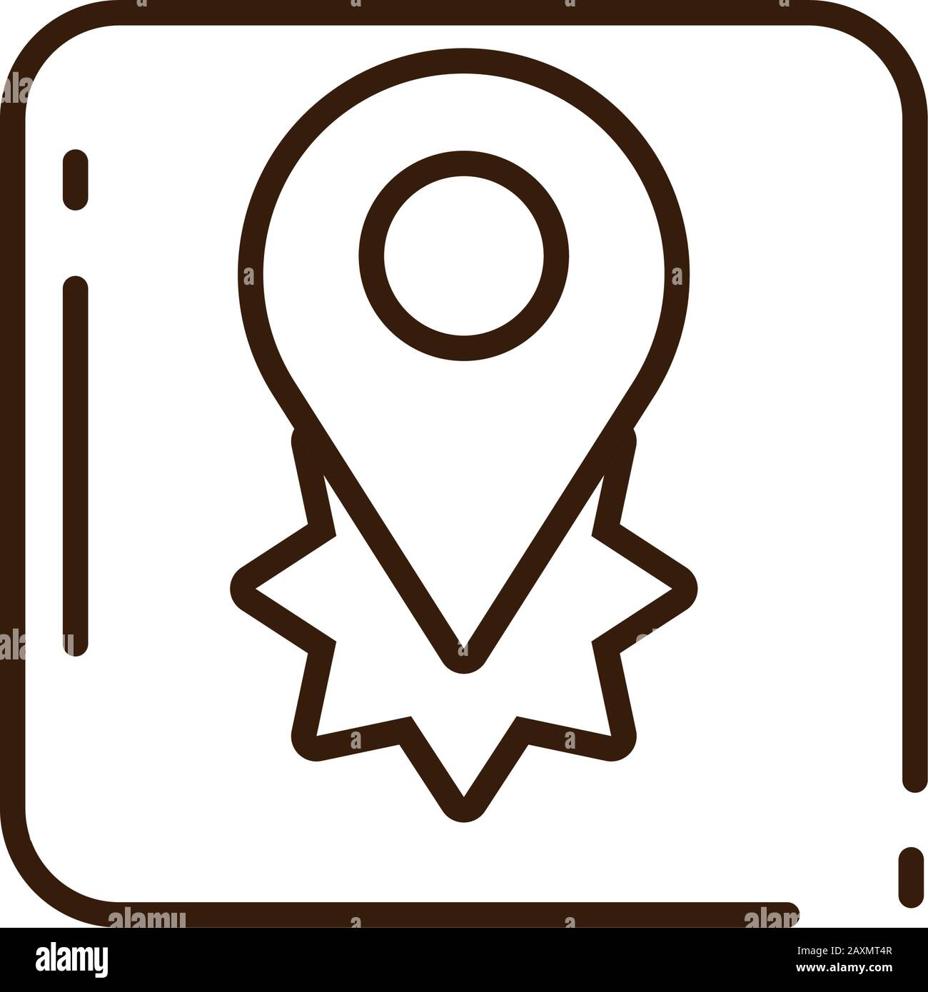 location pin symbol icon over white background, line style, vector ...