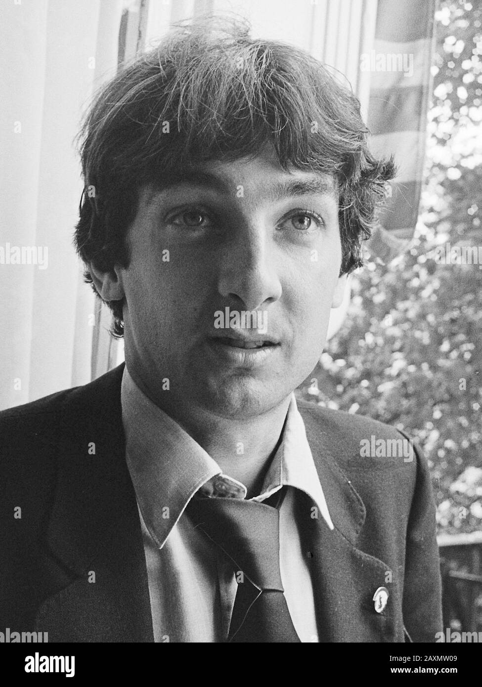 Receiving champion Ajax Amsterdam's city hall; Ajax player Ray Clarke ...