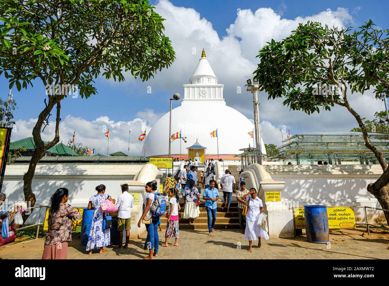 Kataragama, Sri Lanka - January 2020: Pilgrims in the Kirivehara ...
